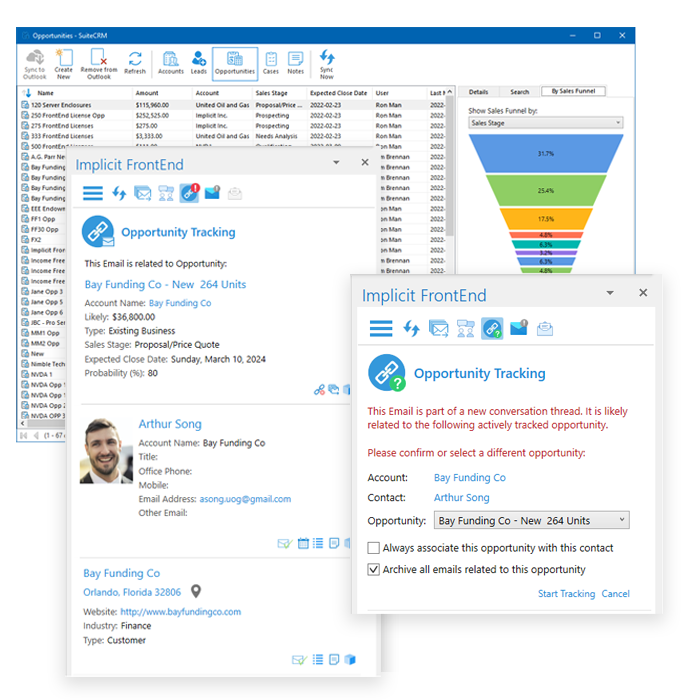 Opportunity Tracking Tool - Implicit for Outlook