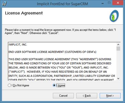 Implicit FrontEnd 6 for SugarCRM User Guide - Implicit for Outlook